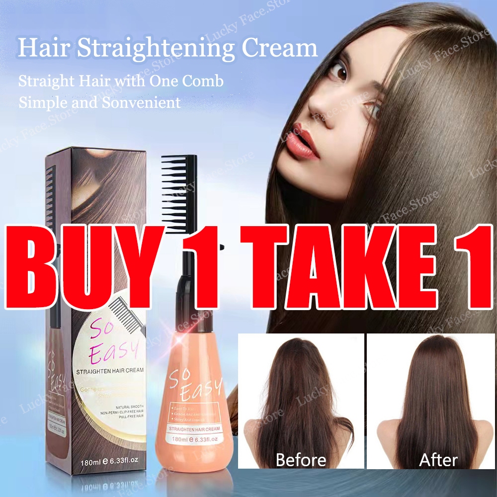 『BUY 1 TAKE 1』180ML STRAIGHTEN HAIR CREAM EASY TO USE GENTLE AND AITI ...