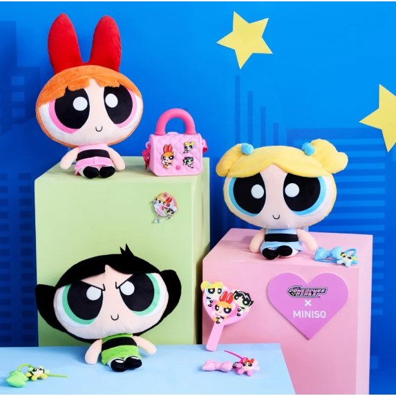 Miniso The Powerpuff Girls Collection 10in Plush Toy Blossom Bubbles ...