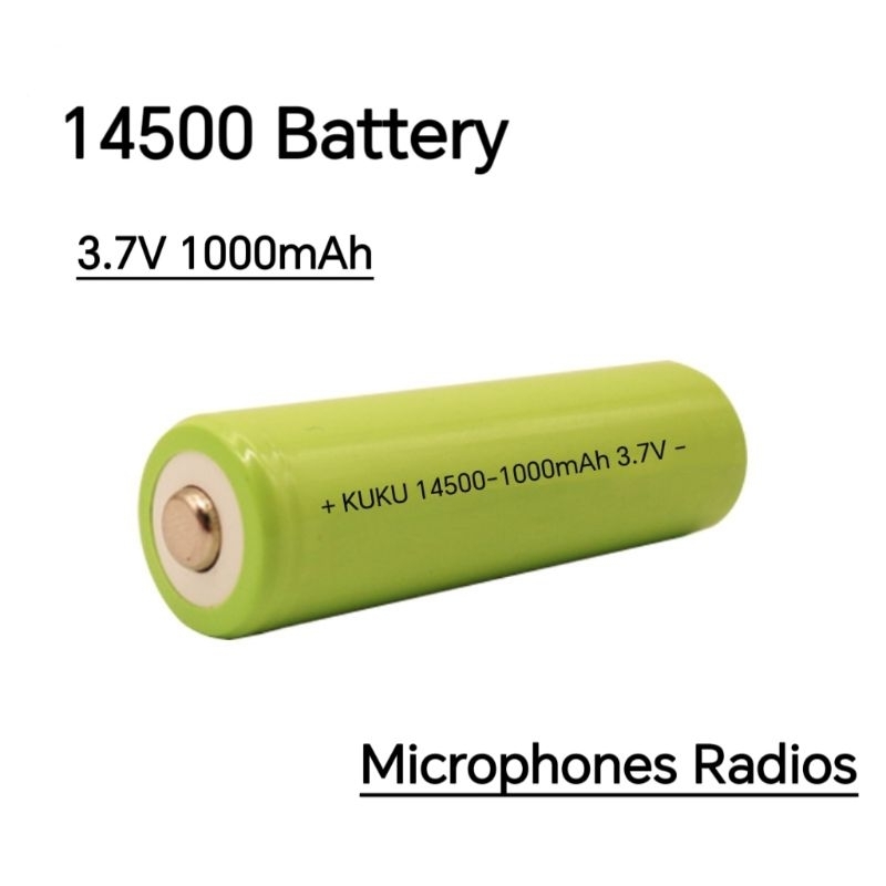 Kuku Universal Rechargeable 14500# Battery 3.7V 1000mAh Microphone ...