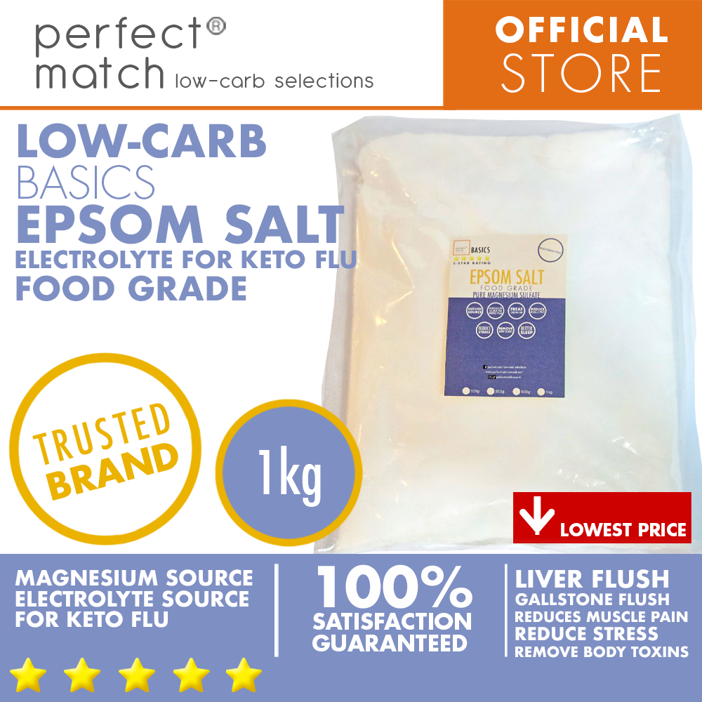 PerfectMatch Low-carb® I Epsom Salt 1kg I Electrolyte Source I Food ...