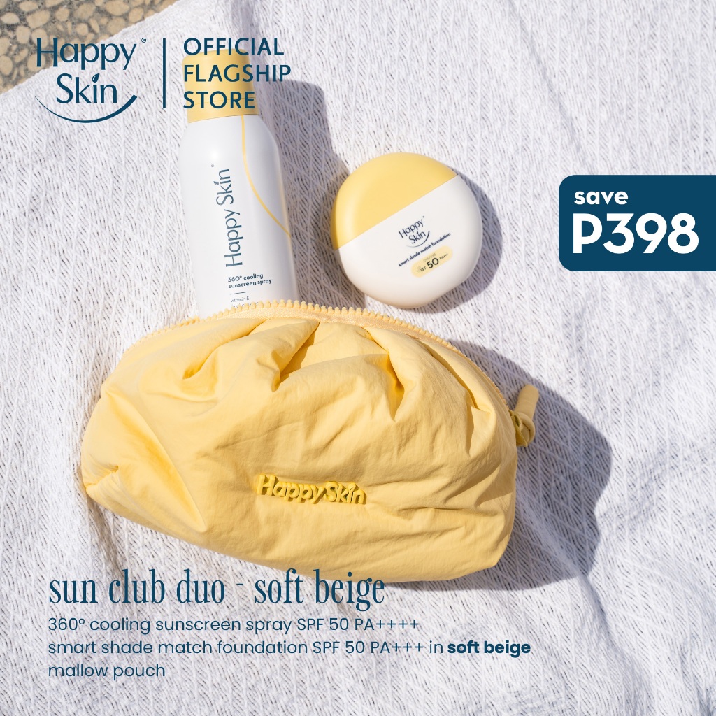 The Happy Skin Sun Club Duo (Smart Shade Foundation + Cooling Sunscreen ...