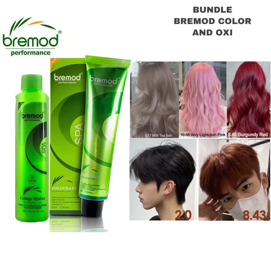 Bremod Hair Color with Oxidizing 100 ml (2in1) Set Dust 0.00 6.17 Honey ...