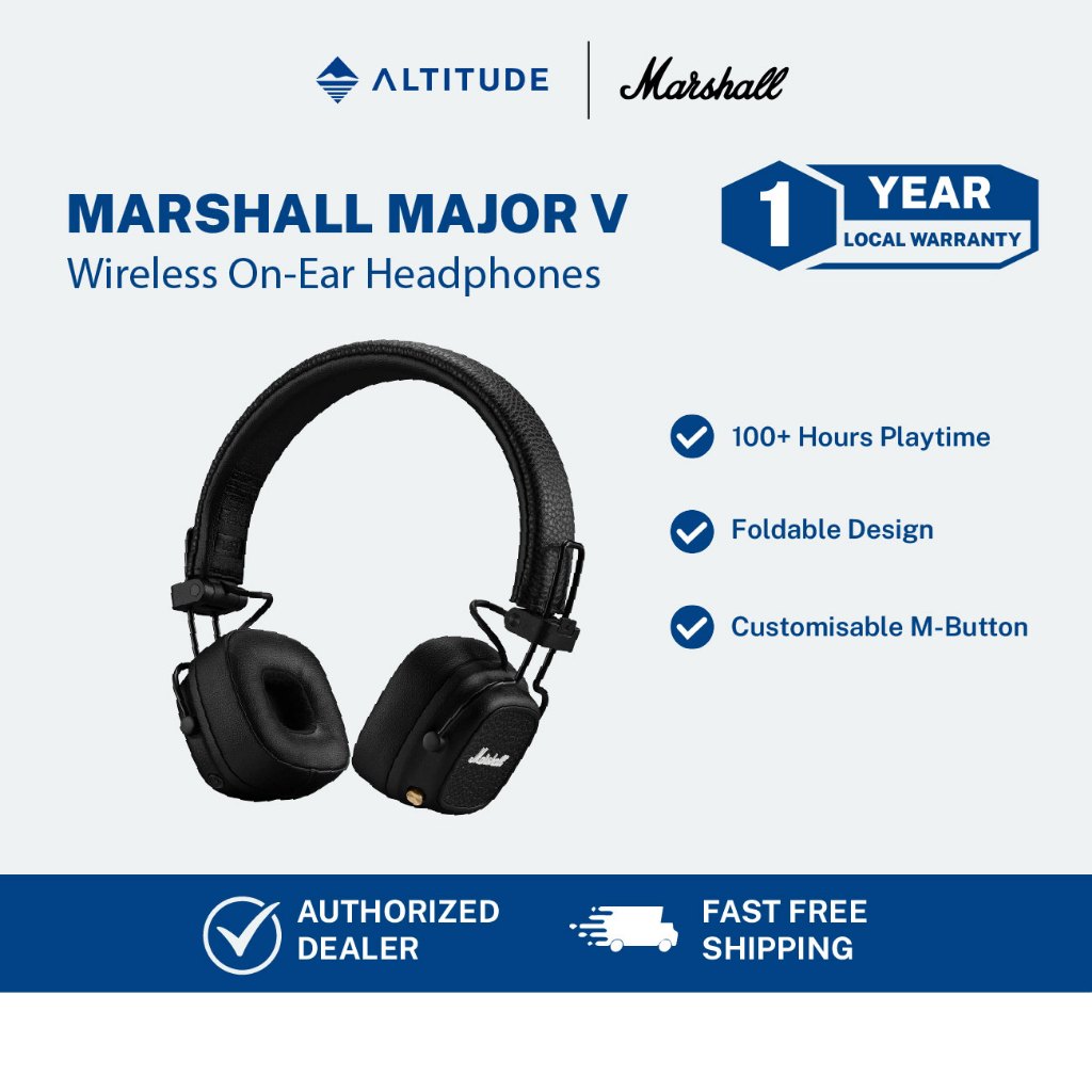 Marshall Major V Wireless On-Ear Headphones | Shopee Philippines