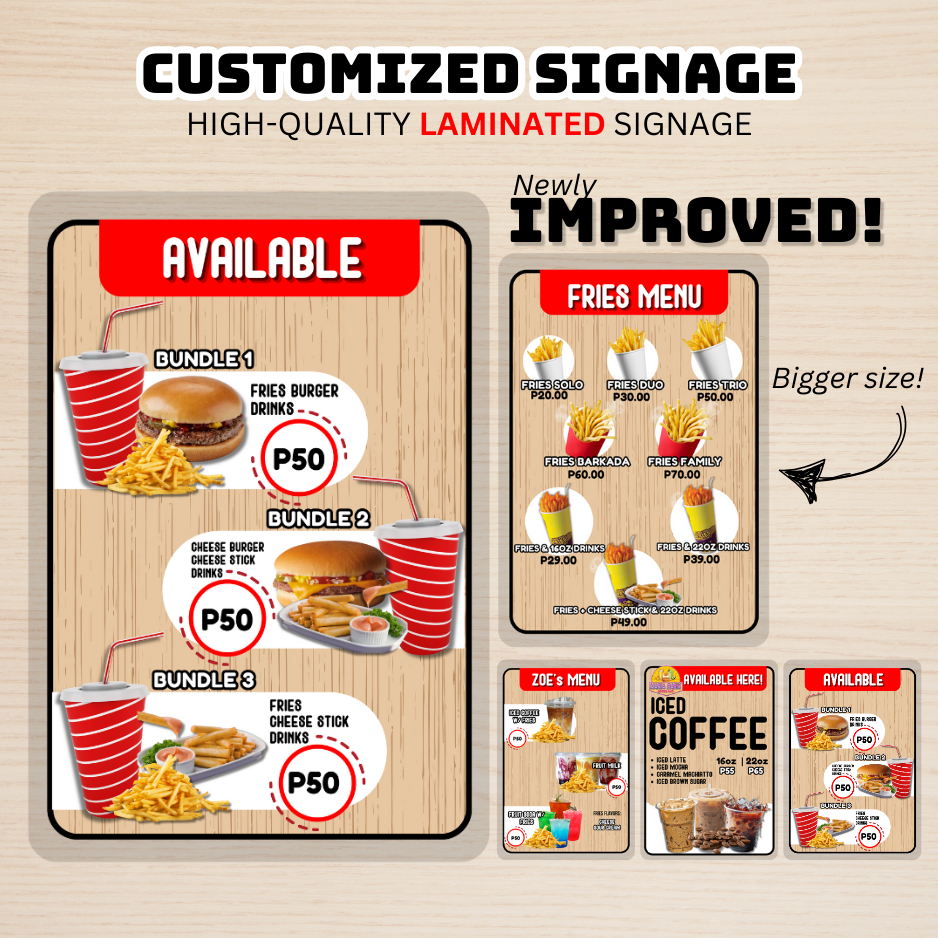 Laminated - Customized Signages | Sari - Sari Store Signages | Shopee ...