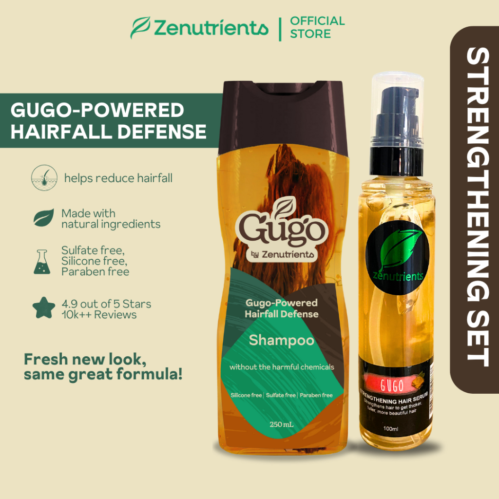Zenutrients Gugo Strengthening Set (Anti-Hairfall Shampoo and Serum ...