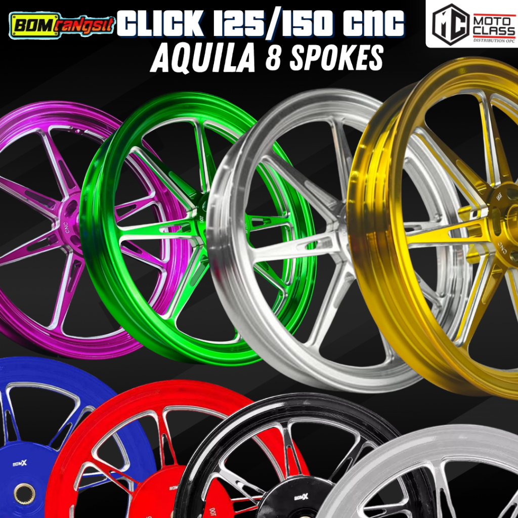 BOM RANGSIT CLICK 125/150 CNC MAGS AQUILA 8 SPOKES | Shopee Philippines