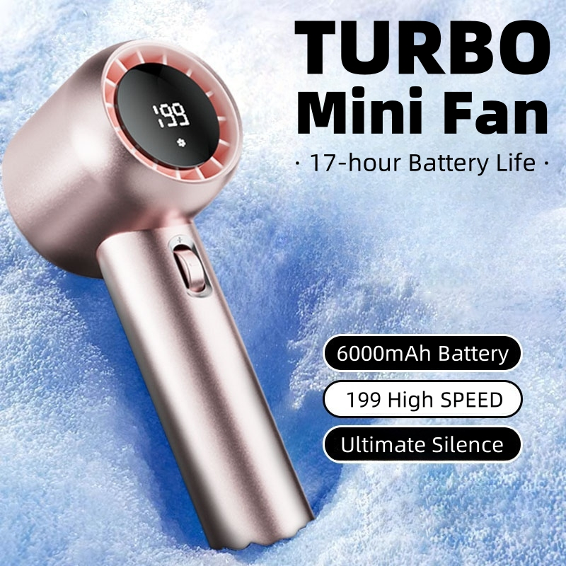 Samsung Turbo Mini Fan 6000mAh Rechargeable Bladeless Quiet Handheld ...