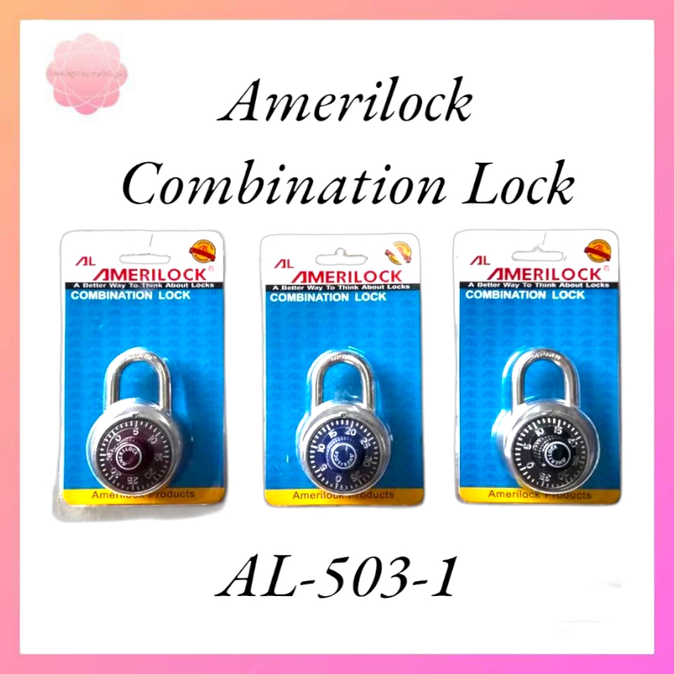 Amerilock Combination Number Luggage Padlock AL505 AL503-1 | Shopee ...