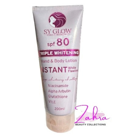 SY GLOW SPF80 TRIPLE WHITENING LOTION | Shopee Philippines