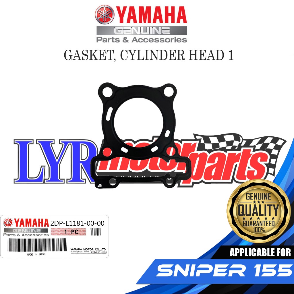 YAMAHA GENUINE GASKET, CYLINDER HEAD FOR SNIPER 155 / AEROX 155 ( 2DP-E1181-00-00 ) | Shopee ...