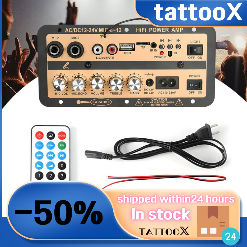 900W 12V/24V/220V Bluetooth Stereo Amplifier with Fiber Input ...