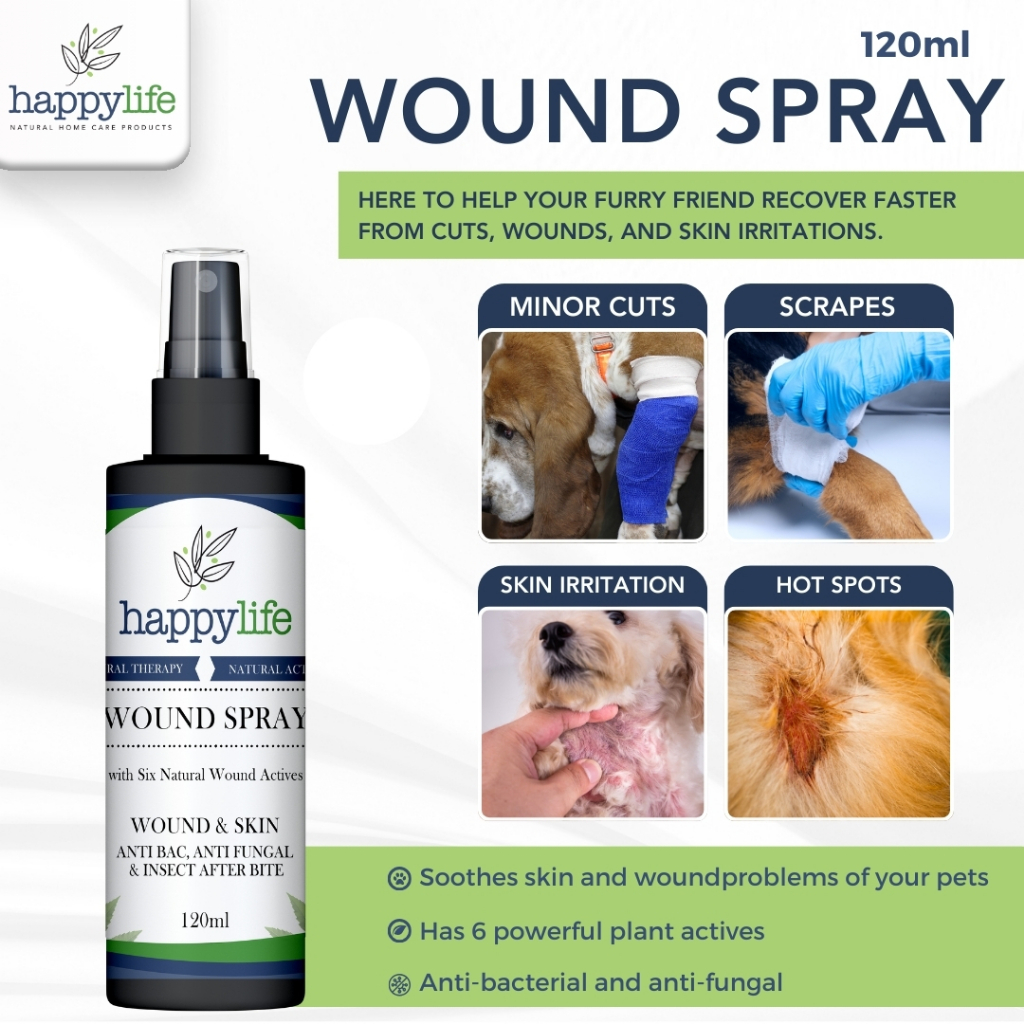 Wound Spray soothe skin and wound problem of dogs and cats anti virus ...