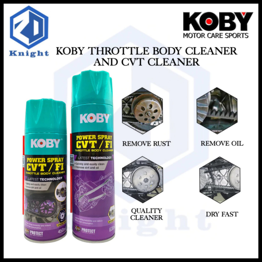 Koby Power Spray Cvt Fi Throtte Body Cleaner 450ml/600ml Rust Remover ...