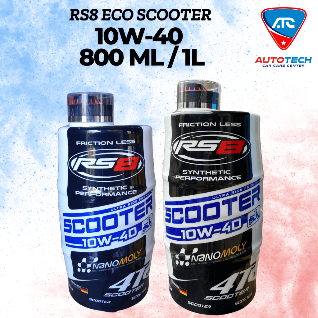 RS8 10W-40 Fully Synthetic Scooter Oil 1L/800mL | Shopee Philippines