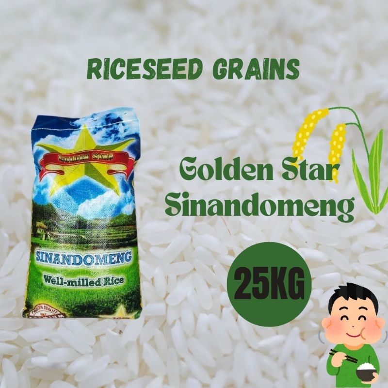 Golden Star Rice Sinandomeng 25kg by Riceseedgrains | Shopee Philippines