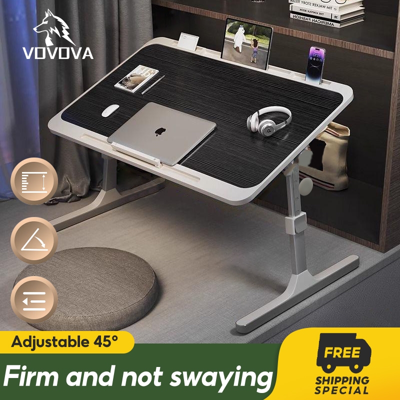 VOVOVA Mini Foldable Study Table Bed Table Adjustable Office Gaming ...