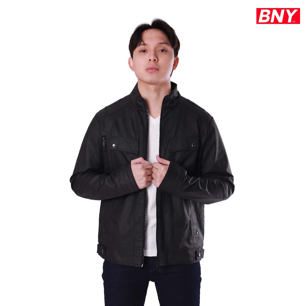 BNY Men's Coated Jacket with Multi Pocket And Zipper Details (654 ...