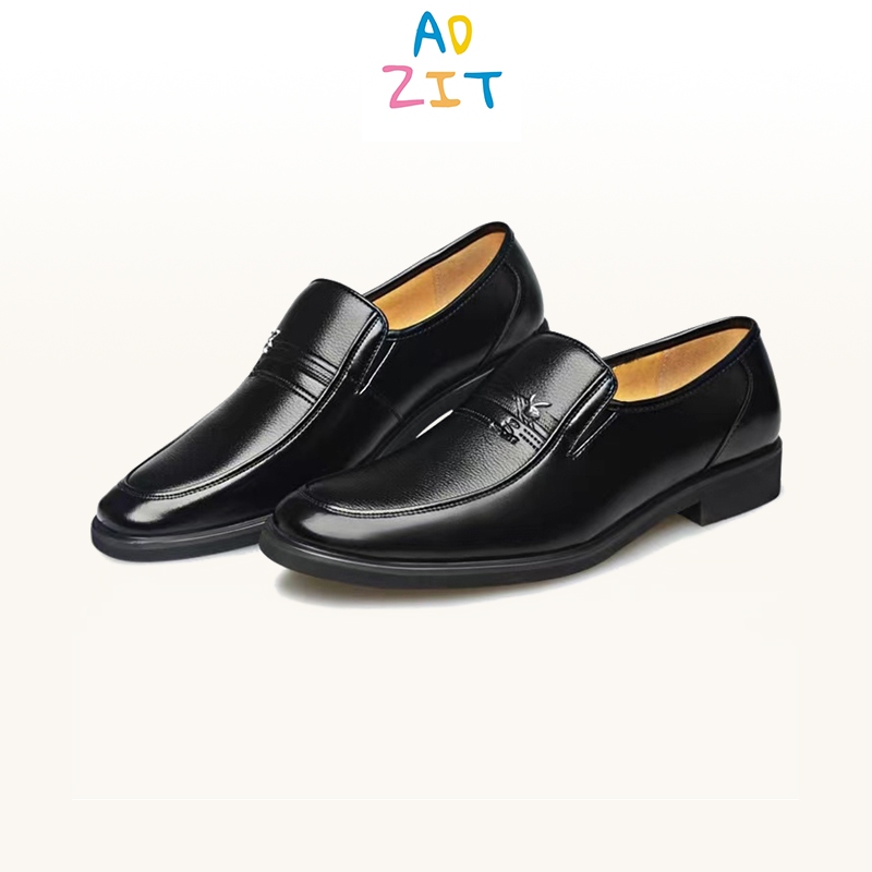 AD-ZiT 2025 New Black Shoes for Men Fashion Leather Shoes Business ...