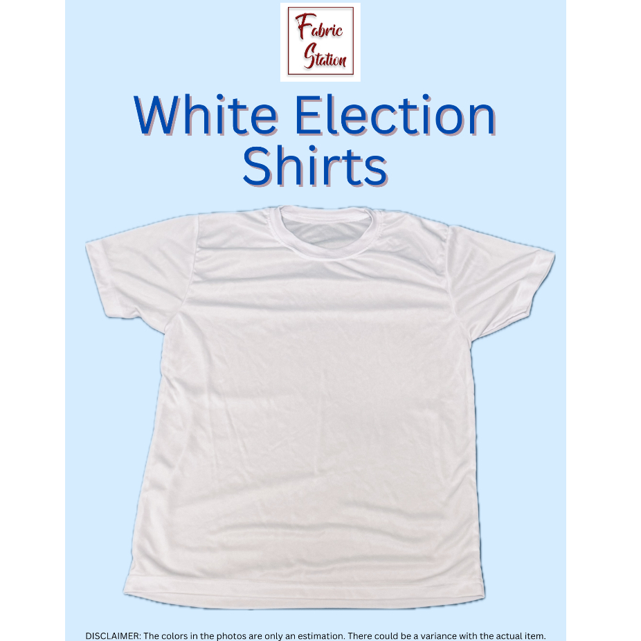 White Election Shirts (Free Size) | Shopee Philippines