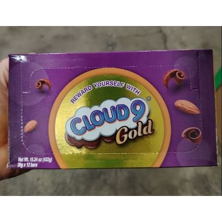 1 Box Cloud 9 Gold Chocolate Bars (12bars x 36g) - AB | Shopee Philippines