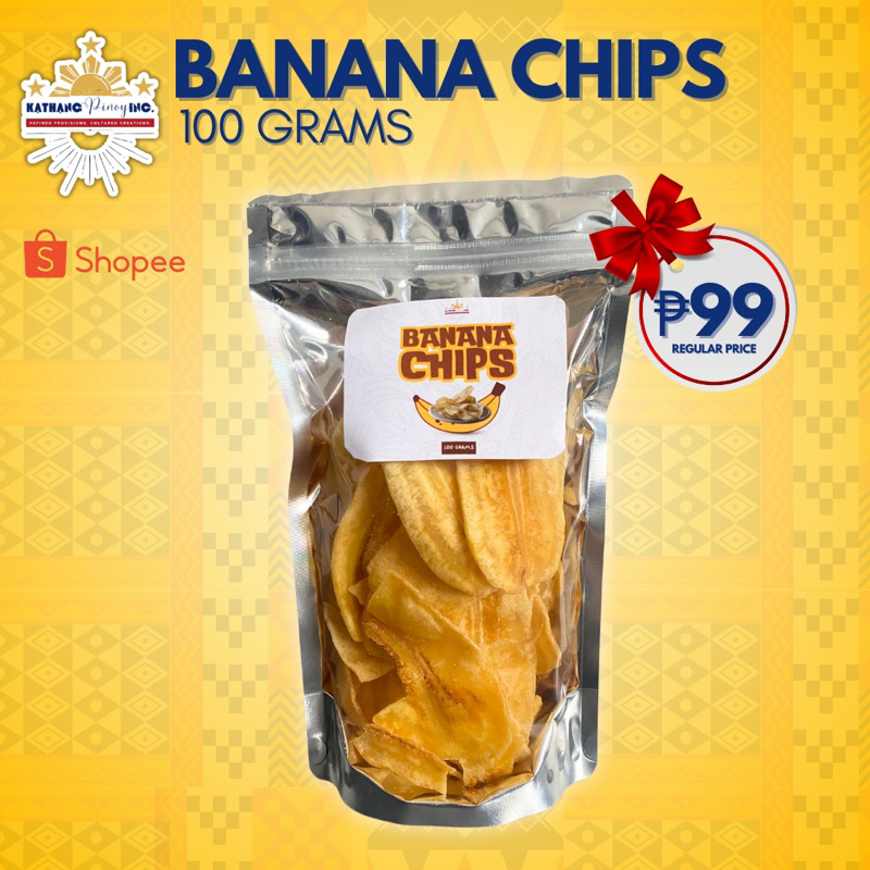 Kathang Pinoy Banana Chips 100grams | Shopee Philippines