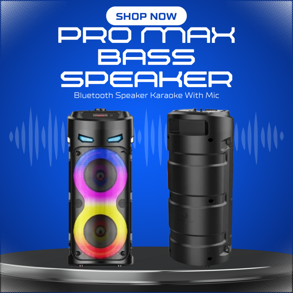 Just Dropped! PRO MAX BASS Speaker Bluetooth Karaoke – Free Mic, Big ...