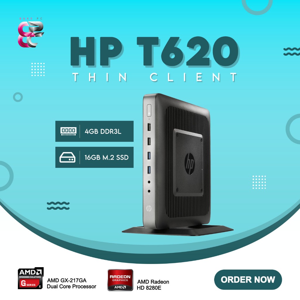 Affordable Mini PC | HP T620/T520 Thin Client | AMD GX-217GA Dual Core | 8GB DDR3L | 120GB M.2 ...