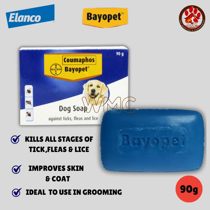 90G BAYOPET DOG SOAP Anti Tick Anti Flea Repel Lice Ticks and Fleas WMC ...