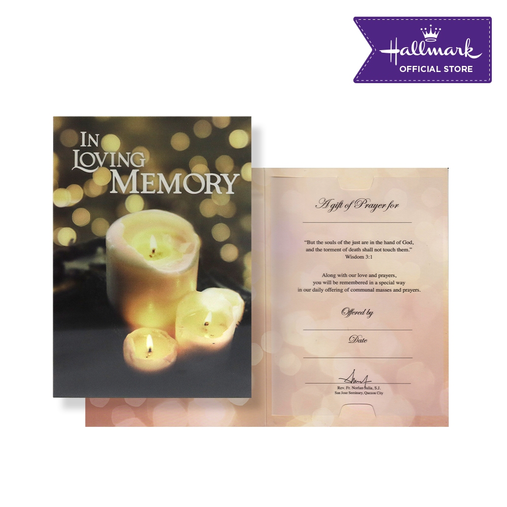 Hallmark Mass Card (In Loving Memory) with envelope 19cm x 27cm ...