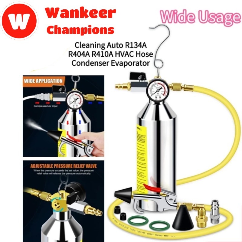 Wankeer AC Flush Kit, Automotive Air Conditioner System Clean Canister ...