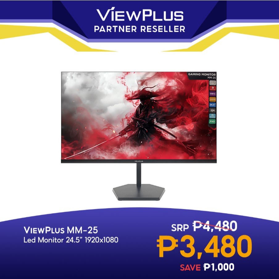 Viewplus MM-25 Led Monitor 24.5 (1920X1080, Slim Design, VGA/HDMI ...