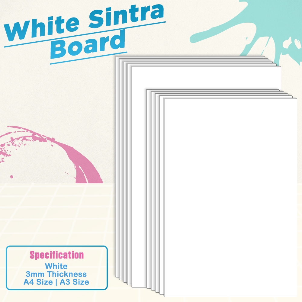 30pcs White SINTRA Board 3mm SINTRA Lite A4/A3 Size | Shopee Philippines