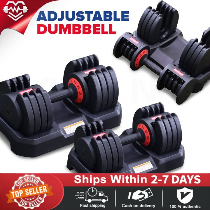 Dumbbell Set up to 32KG Adjustable weight 2.4KG increase Dumbbell Set 9 ...