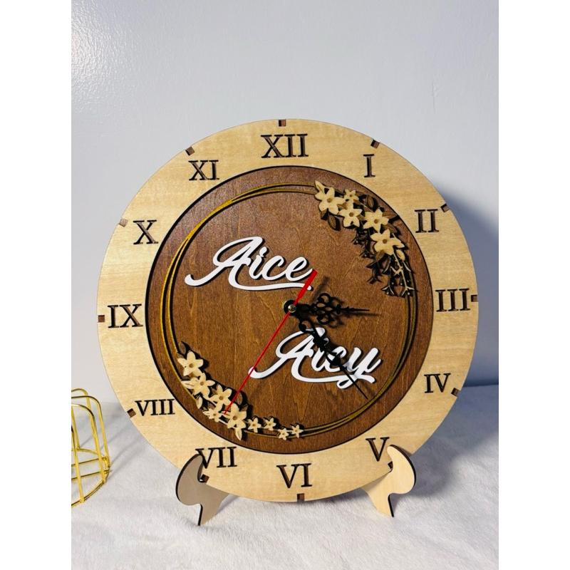 Personalized Wooden Clock (Gift/ Souvenirs/ Giveaways) | Shopee Philippines