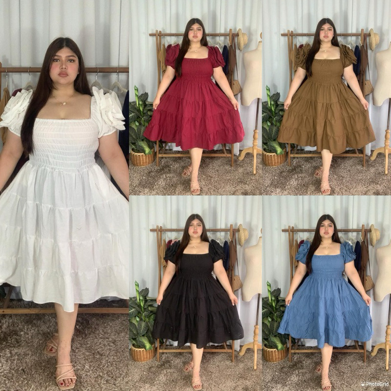 PLUS SIZE: MARIA FLOWER DRESS | Shopee Philippines