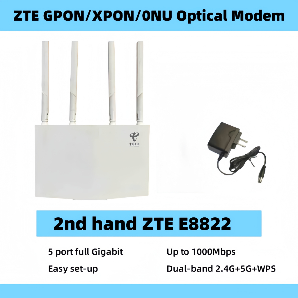 Used ZTE E8822 2.4G&5Ghz dual band 5GE port Router Gigabit wifi router ...