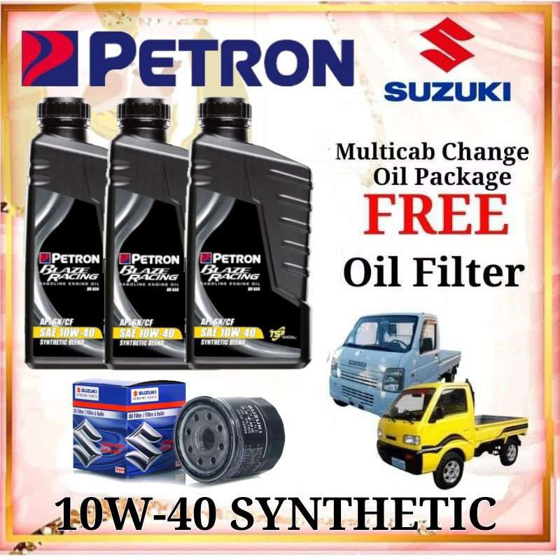 Suzuki Multicab Change Oil Set Petron 10W-40 Synthetic Engine Oil plus ...