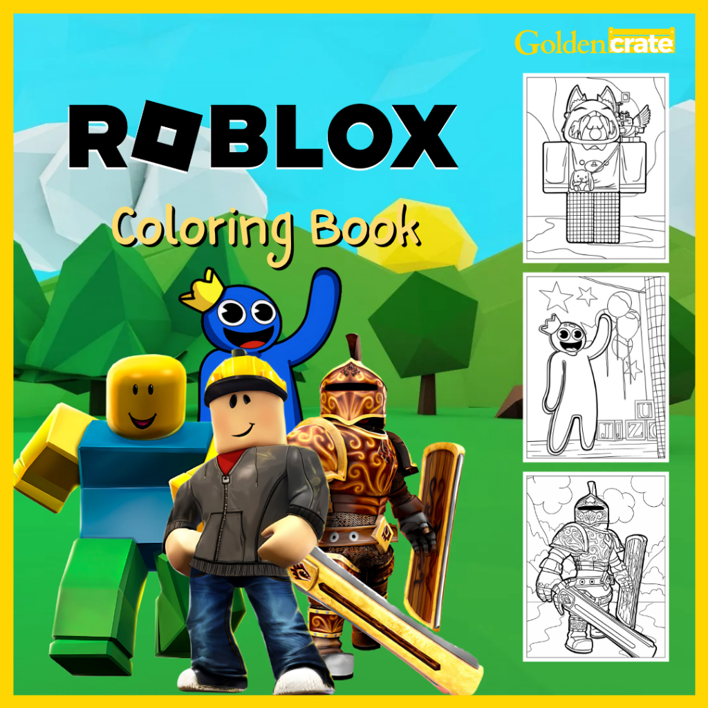 Roblox Coloring Book – 20 Pages | Screen-Free Activity for Kids Age 4 ...