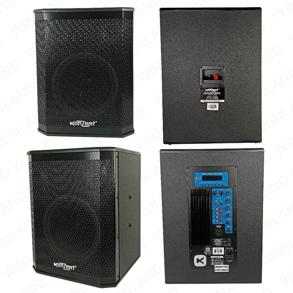 Konzert by Winland 2 x 12inches Active Speaker All-in-one System 5000W PMPO HTZ-122D | Shopee ...
