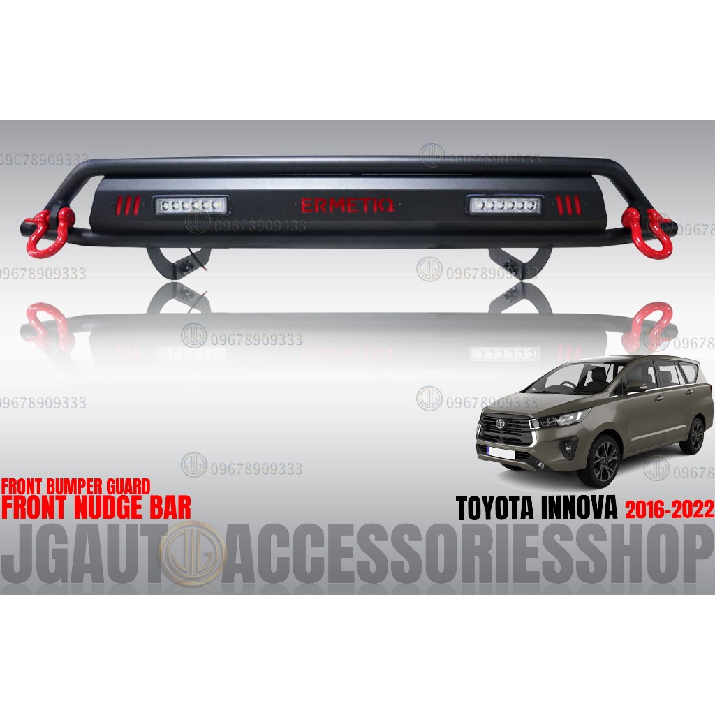 TOYOTA INNOVA 2016 TO 2025 FRONT BUMPER GUARD / STEEL NUDGE BAR / BULL ...