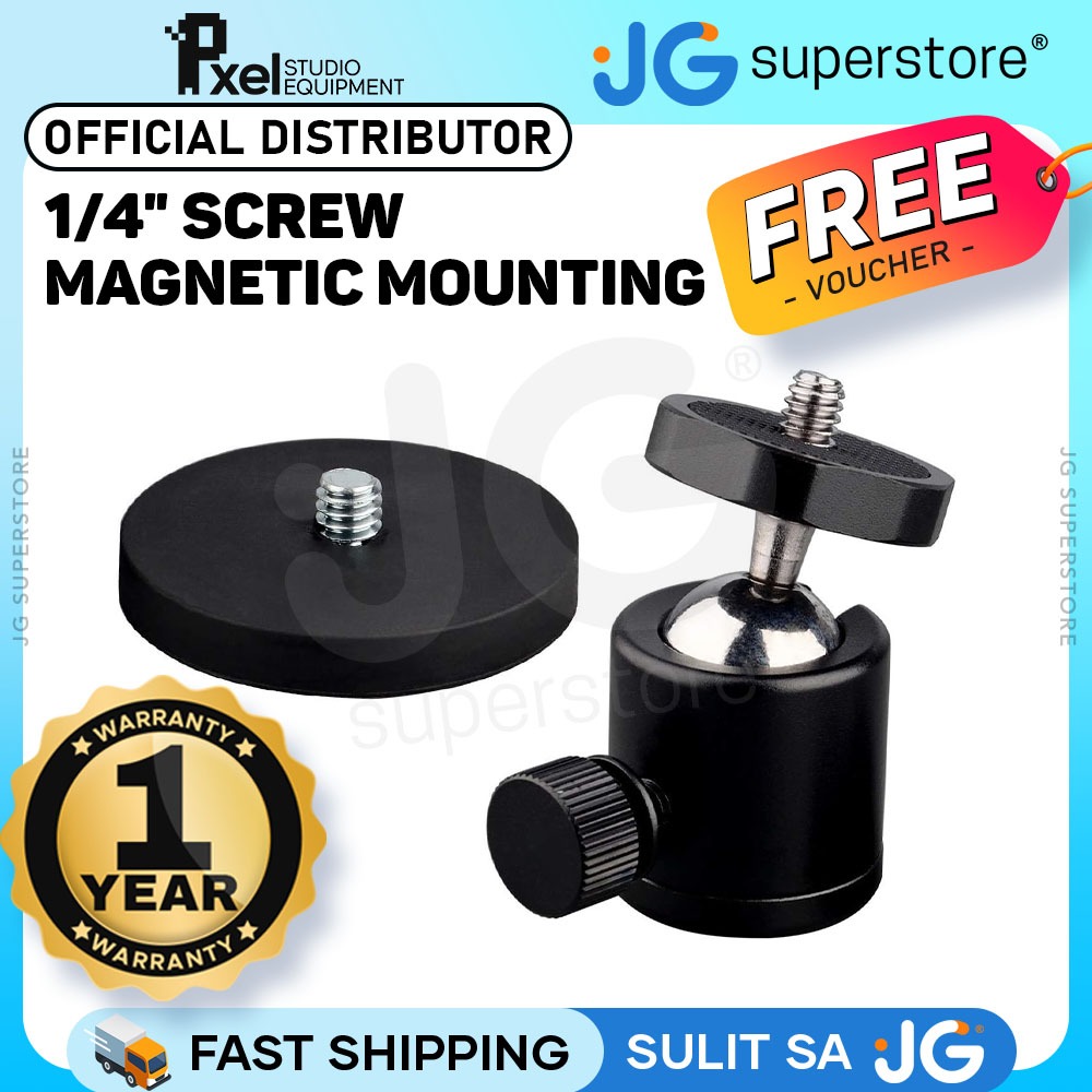 Pxel Multi-Purpose Magnetic Camera Mounting w/ Mini Ball Head & 1/4 ...
