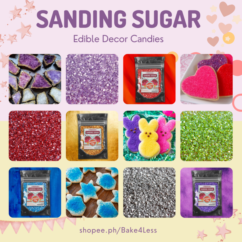 Sanding Sugar 20g/ Coarse Colored Sugar / Edible Topper Crystal Sugar ...