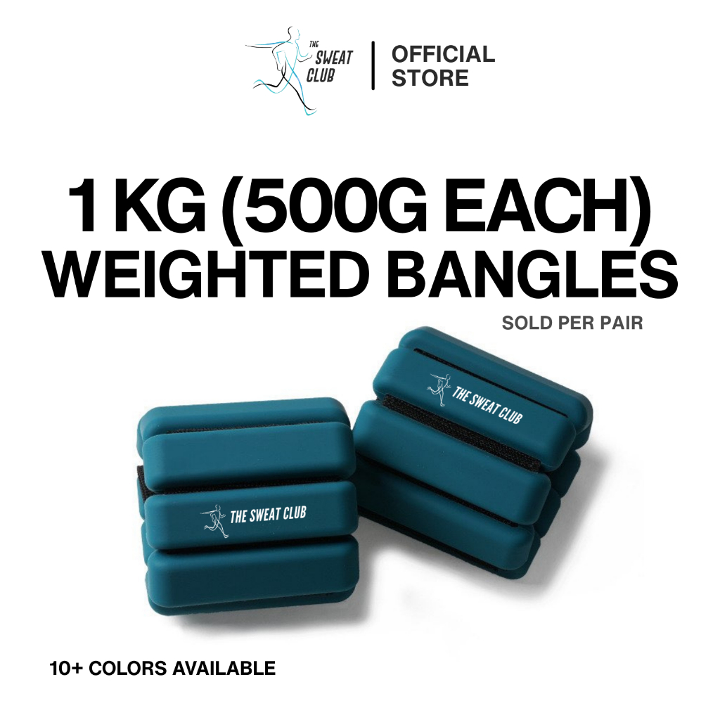 1KG PAIR 2 PCS (500g each) Weighted Bangle Ankle Weights Wrist Weights ...