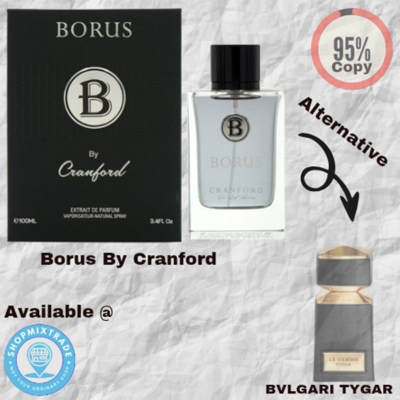 Borus Extrait 100ml By Cranford Perfumes(BGARI TYGAR ALTERNATIVE ...
