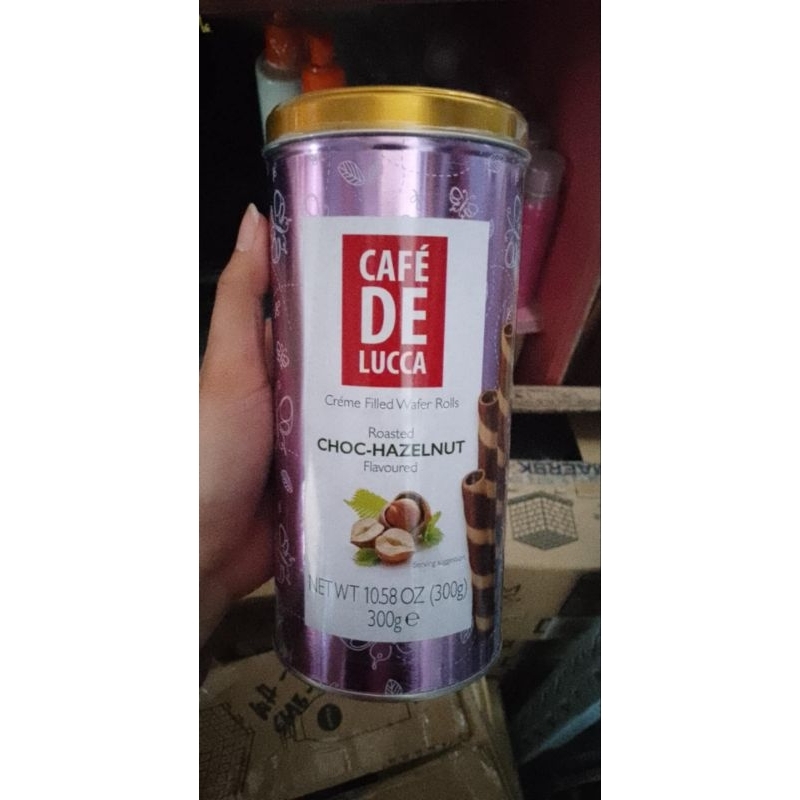 CAFE DE LUCCA Chocolate Wafer In Can 300g | Shopee Philippines
