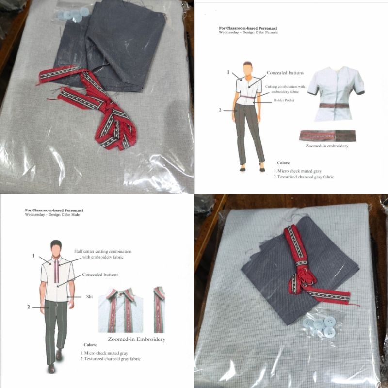 NEW DepEd Teacher's Uniform for FABRIC AVAILABLE ALL DAYS - SOLD PER ...