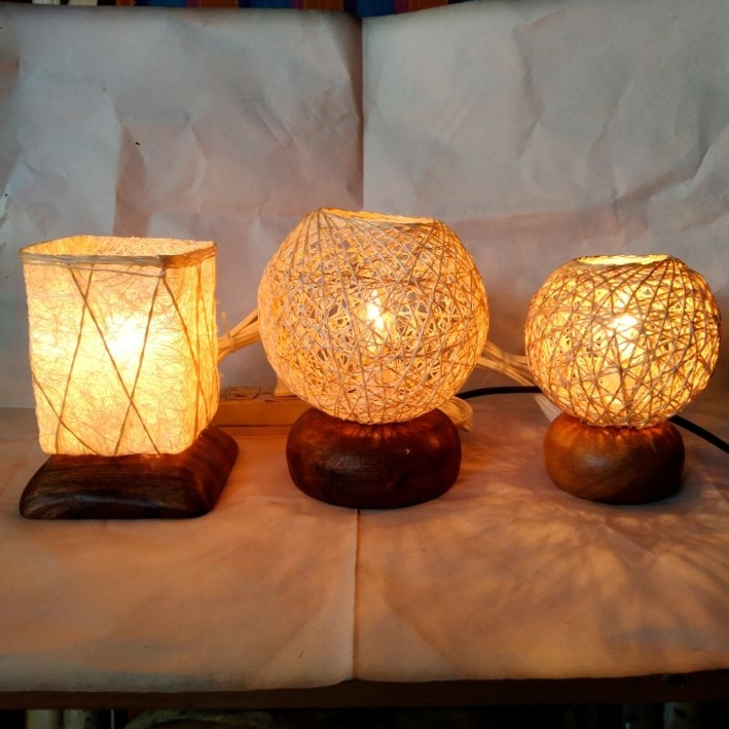 Abaca Table Lamp - Small, Perfect for Bedroom or Office | Shopee ...