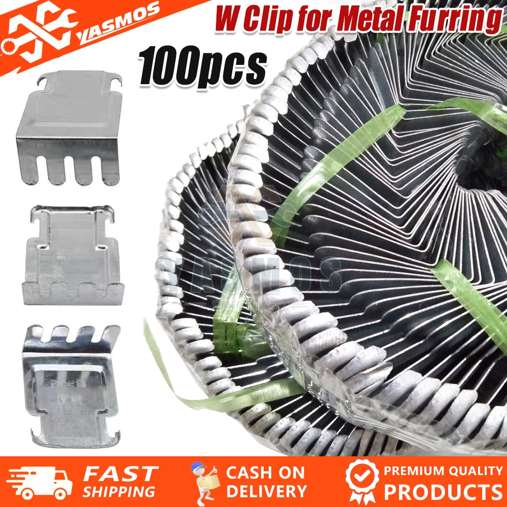 100PCS W clip Double furring clip wclip Metal furring wall clip for ...