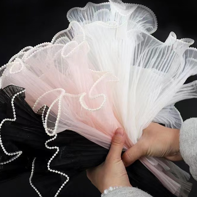 Korean Wave Yarn Flower Bouquet Packaging Mesh Wrapping Paper Material ...