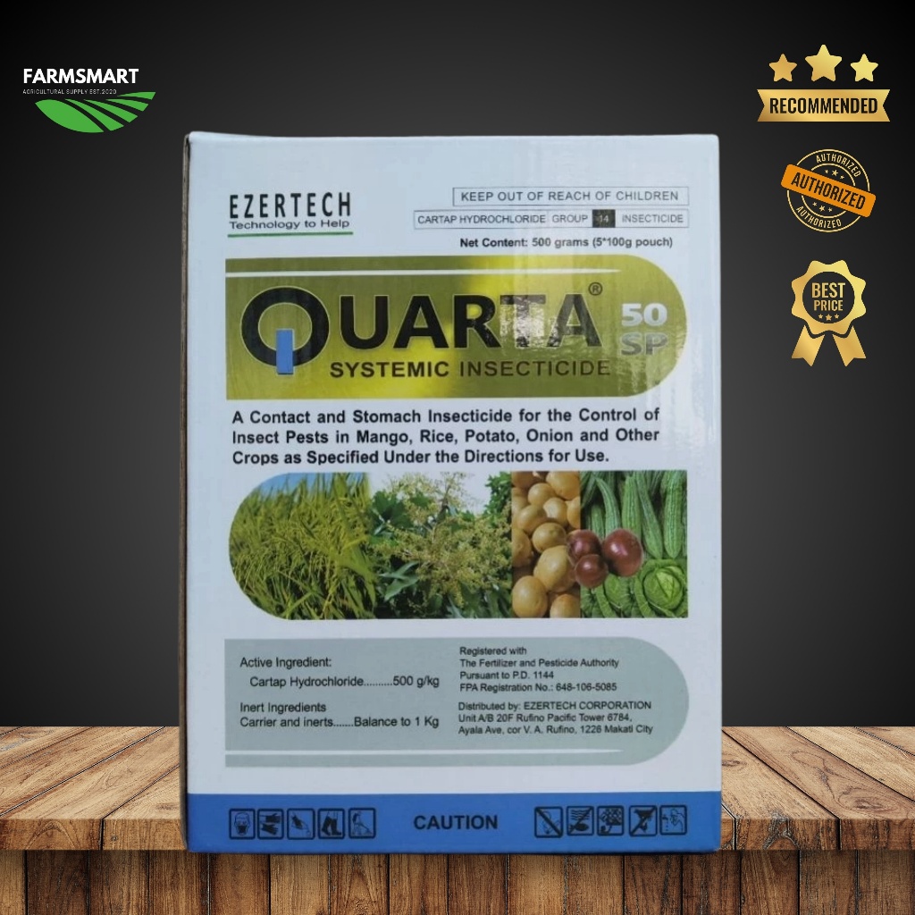 Quarta Cartap 50SP - 1 box(5 Sachet) / Systemic Insecticide / Cartap ...